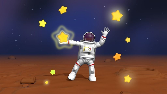 3D model Spaceman astronaut VR / AR / low-poly rigged | CGTrader