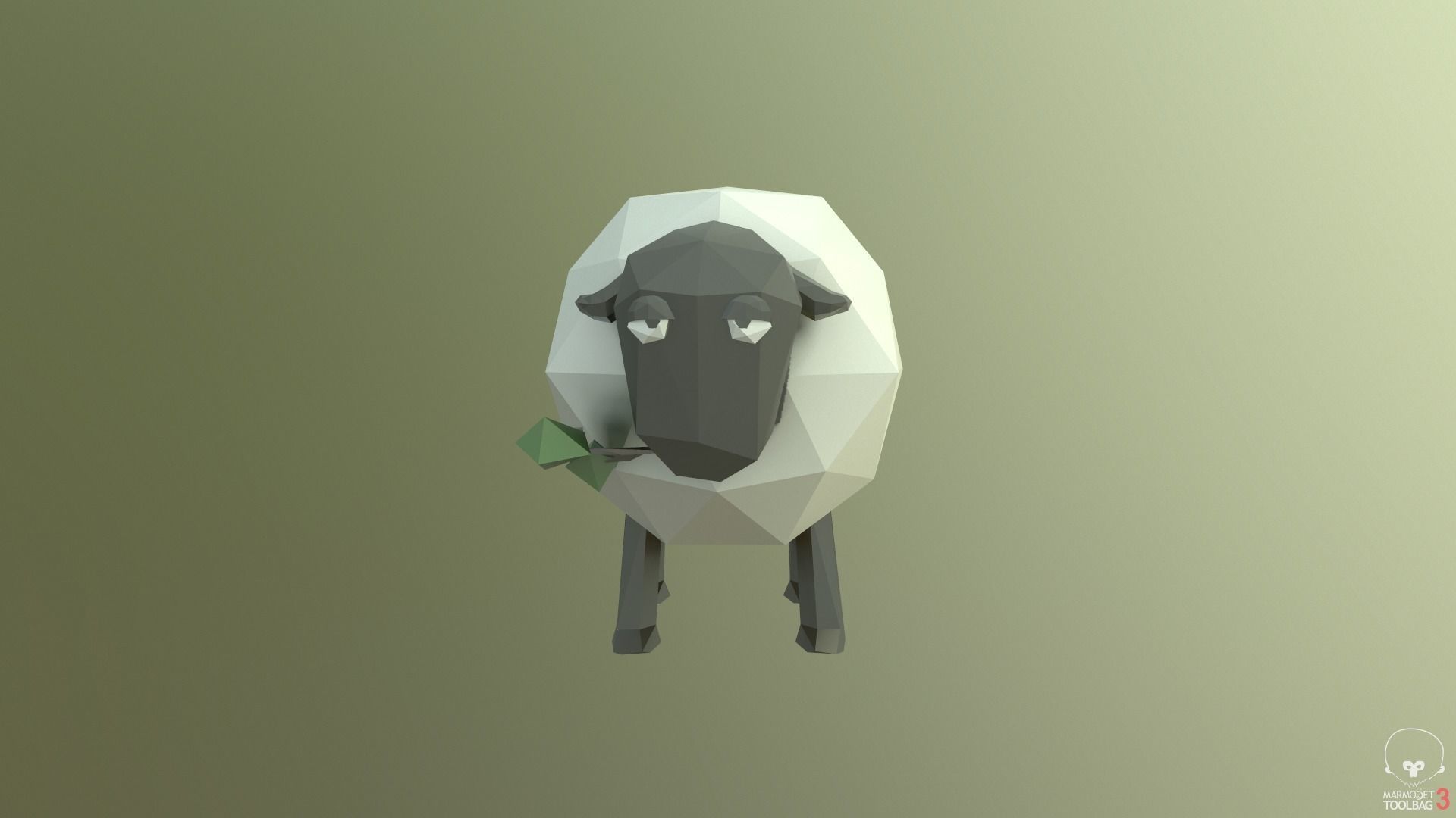 3D model Low-poly Sheep in style VR / AR / low-poly rigged animated ...