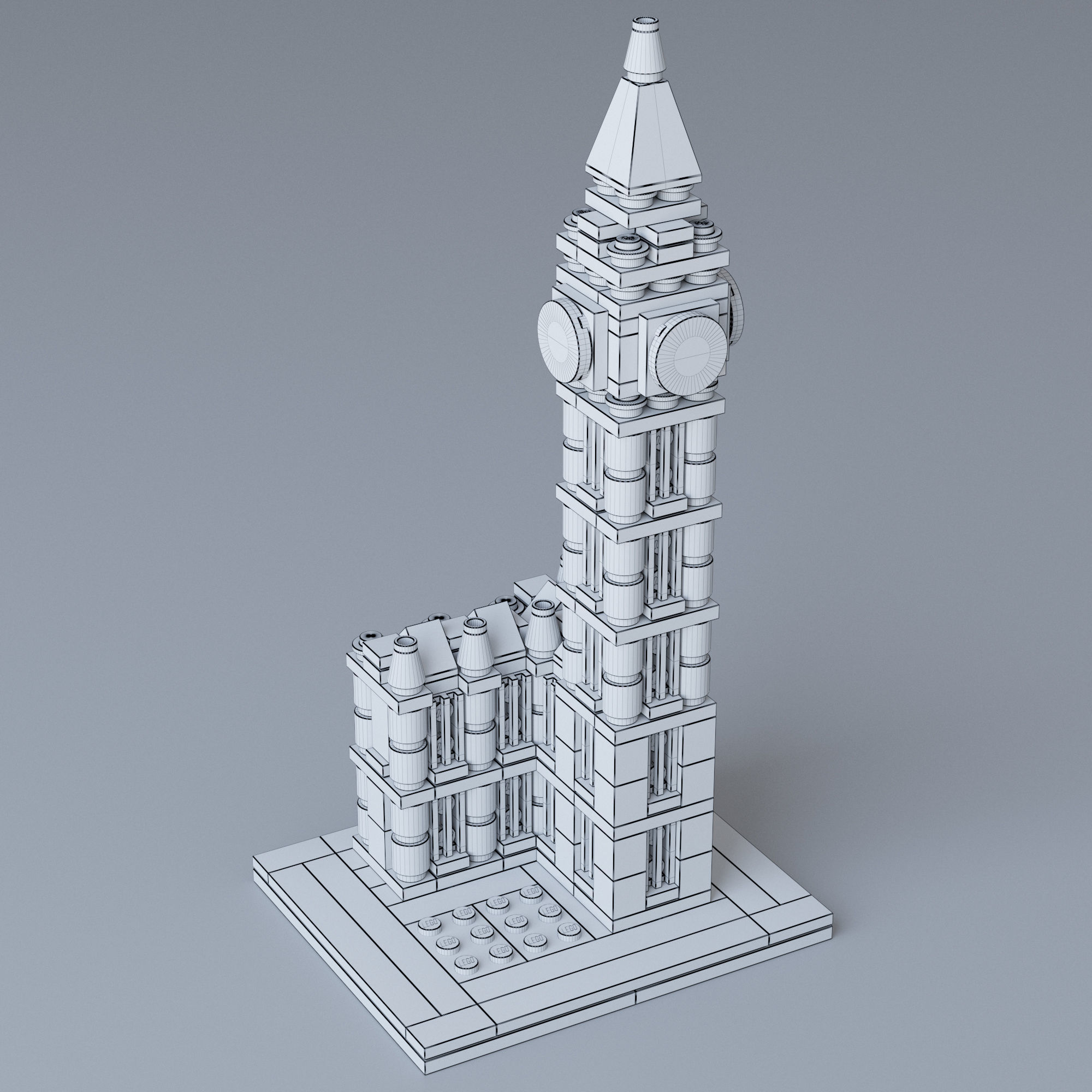 Lego Architecture Big Ben 21013 3D model | CGTrader