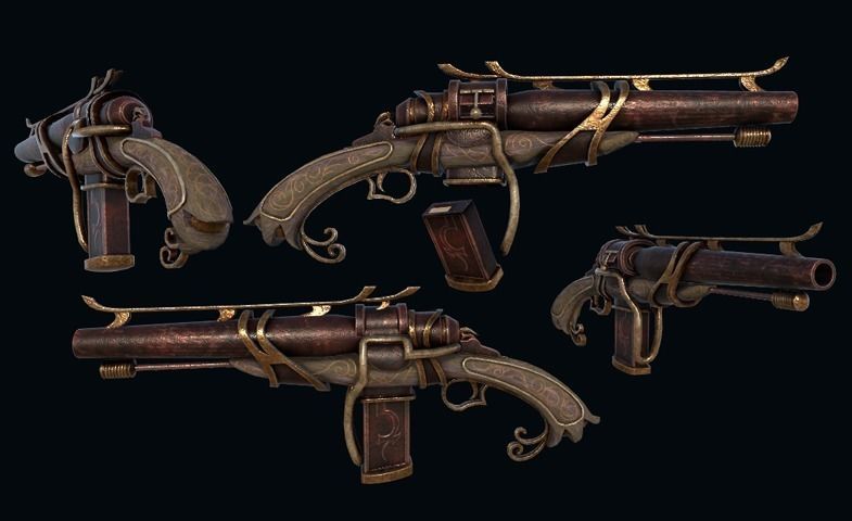3D model Steampunk Weapon Pack VR / AR / low-poly | CGTrader