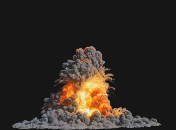 3D model Houdini Explosion Asset Sand Advection Explosion lifetime lisc VR / AR / low-poly ...