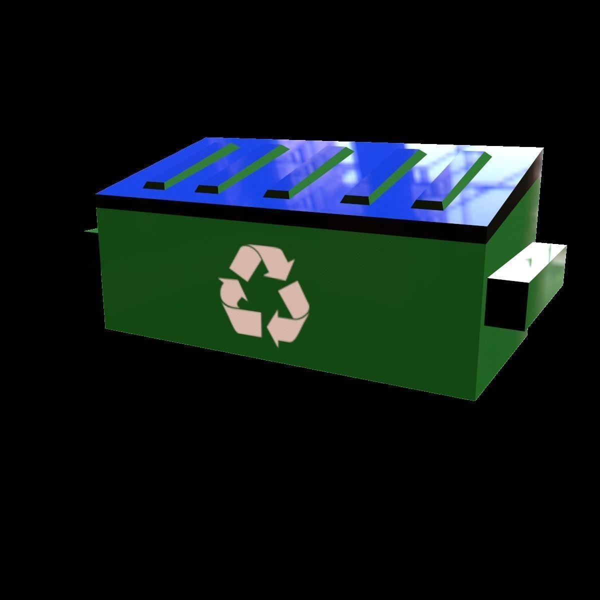 3D model Simple Recycling Container Pack VR / AR / low-poly | CGTrader