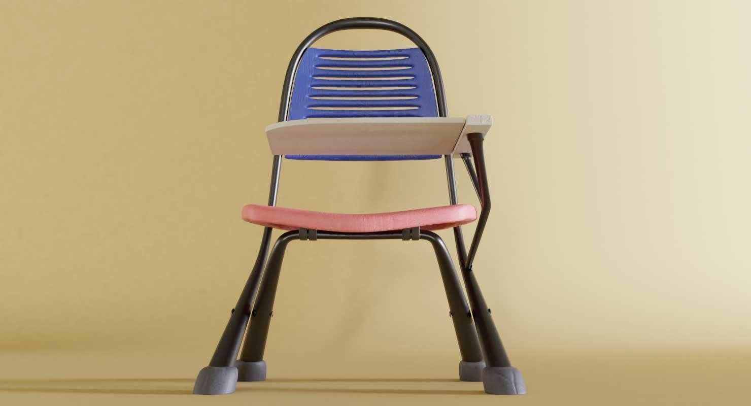 3D model School Study Chair VR / AR / low-poly | CGTrader