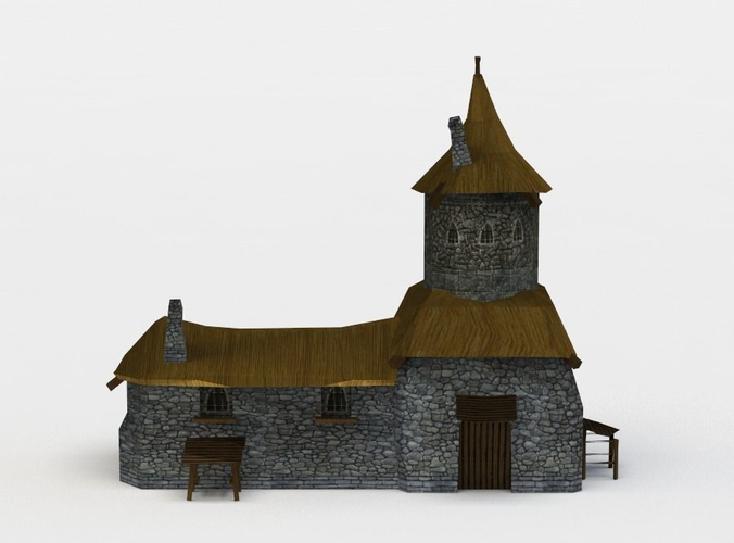 3D model Small castle VR / AR / low-poly | CGTrader