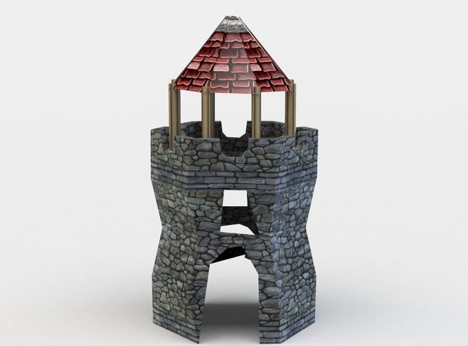3D model Watch tower VR / AR / low-poly | CGTrader