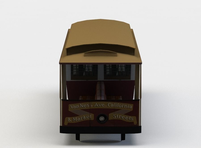 3D model Funicular trolley car VR / AR / low-poly | CGTrader