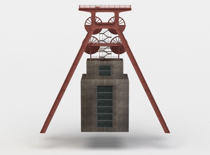 3D model Shaft tower VR / AR / low-poly | CGTrader