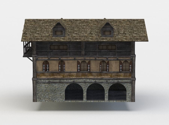 3D model Tavern building VR / AR / low-poly | CGTrader