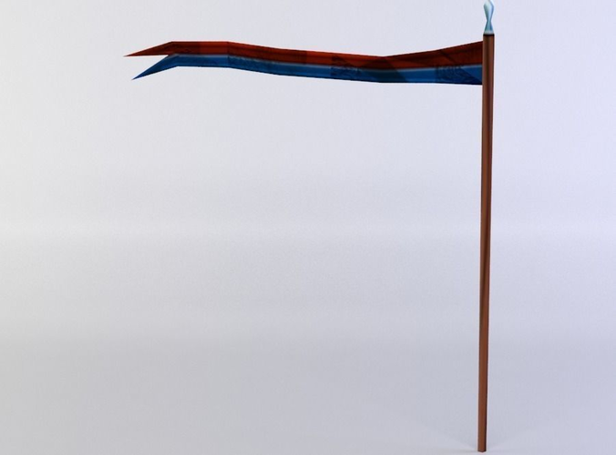 3D model Flag with long stem VR / AR / low-poly | CGTrader
