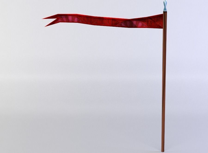 3D model Red flag VR / AR / low-poly | CGTrader