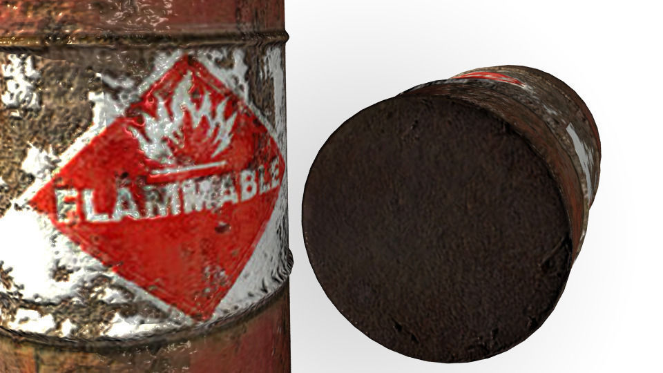 3D model Rusted Metal Drum VR / AR / low-poly | CGTrader