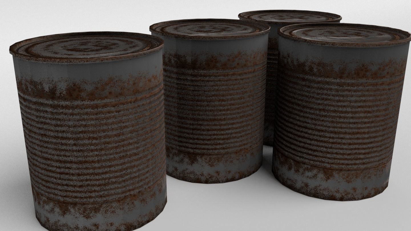 3D asset Rusty Tin Can | CGTrader