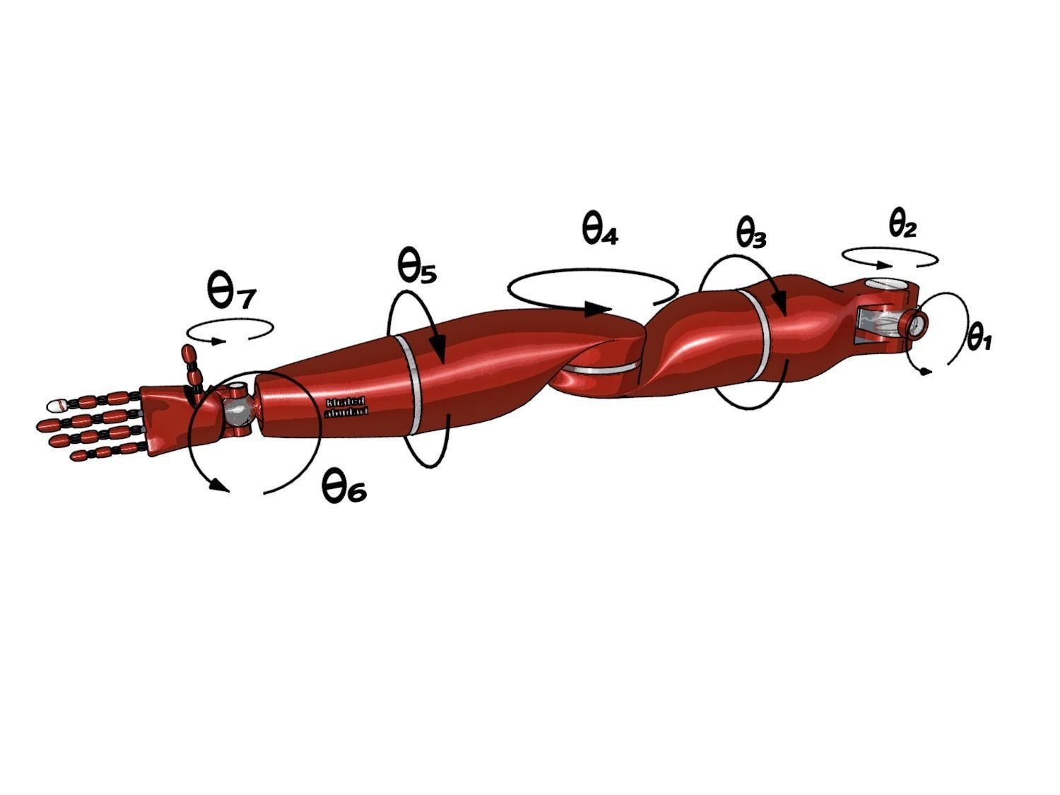 human arm robot rigged 3D model rigged | CGTrader