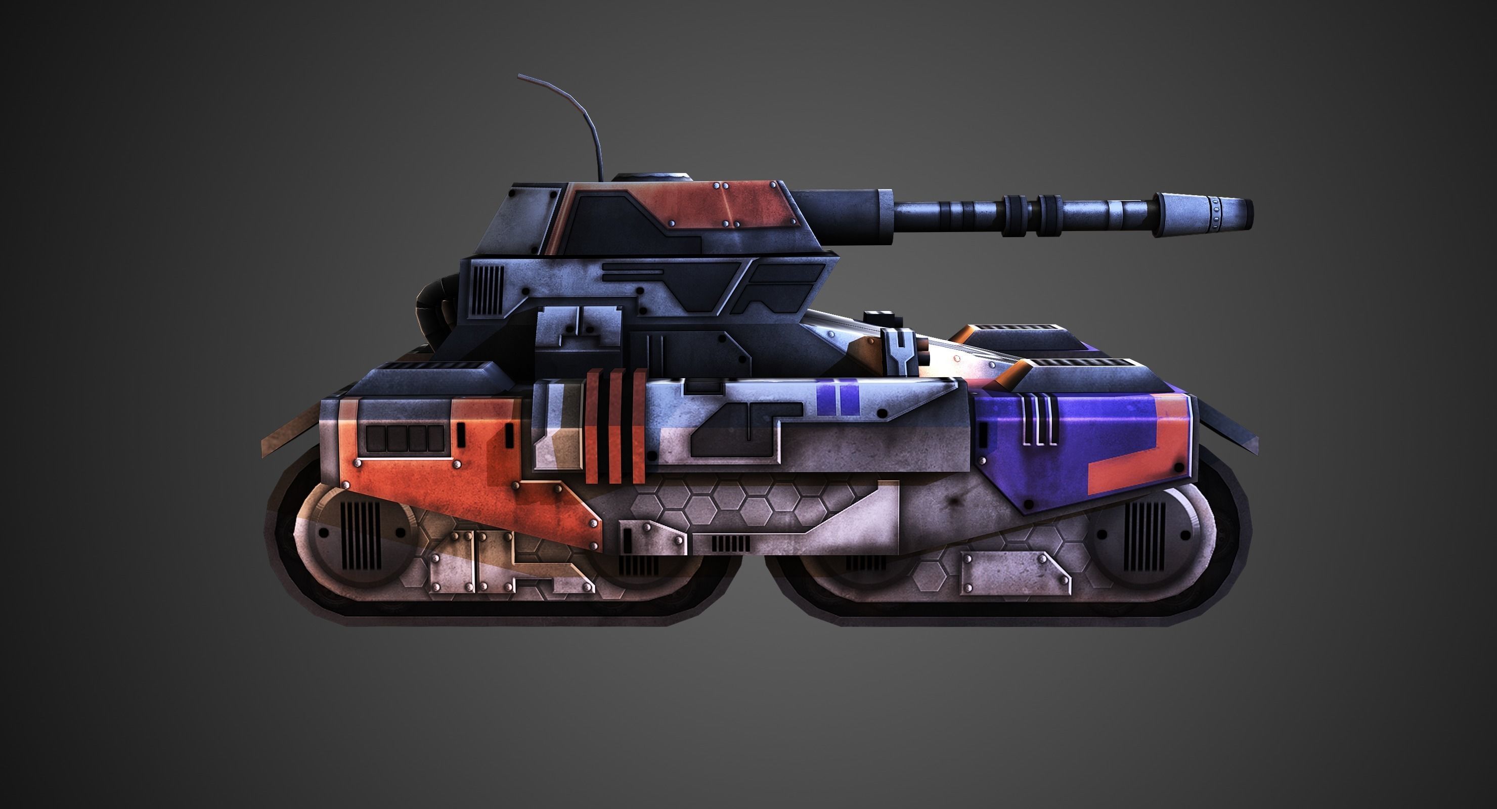 3D model Low poly Future Tank VR / AR / low-poly | CGTrader