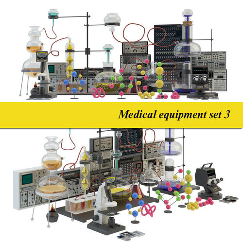 Medical laboratory set 3 3D model | CGTrader