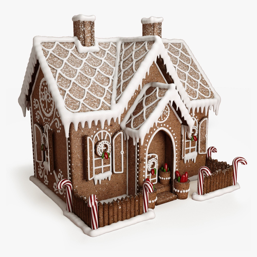 Gingerbread house 3D model | CGTrader