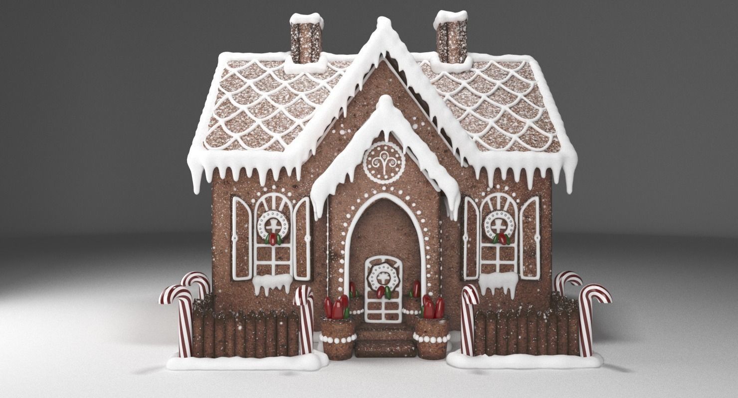 Gingerbread house 3D model | CGTrader