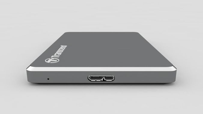 External Hard Drive Transcend StoreJet 25C3 USB Iron Gray 3D model ...