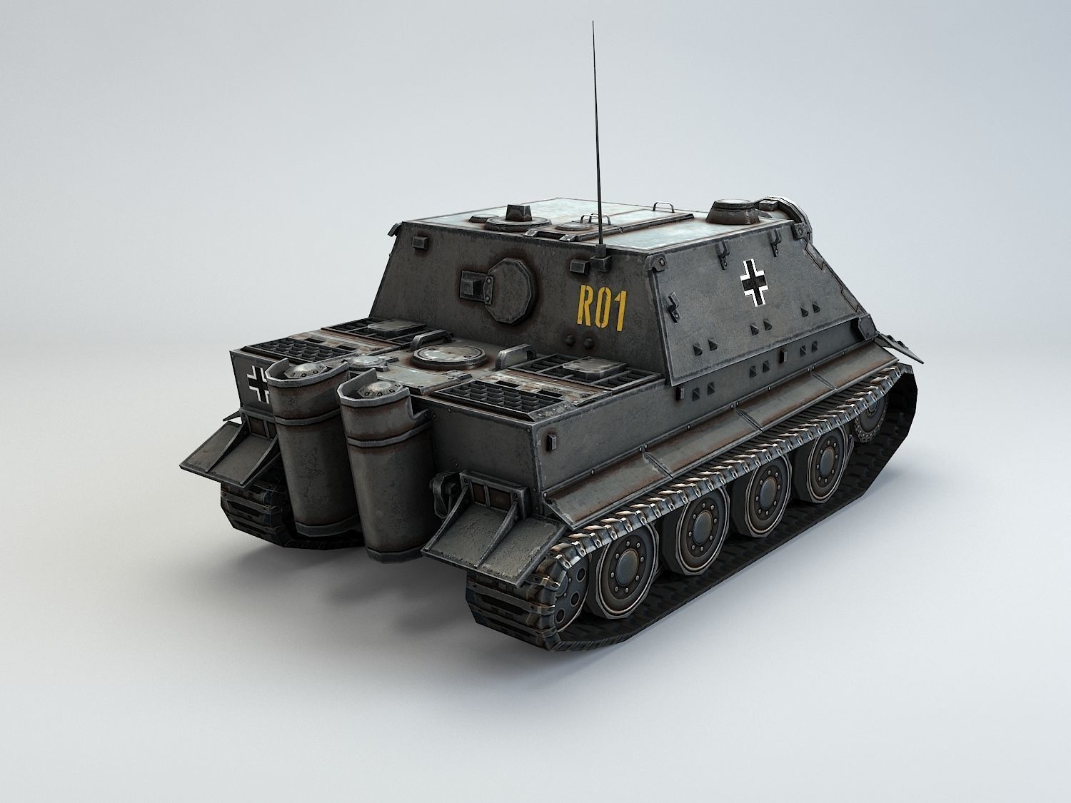 3D model Low Poly Sturmtiger ww2 german heavy assault mortar VR / AR ...