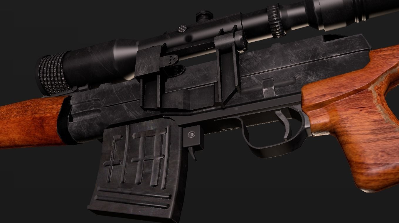3D model DRAGUNOV rifle VR / AR / low-poly | CGTrader