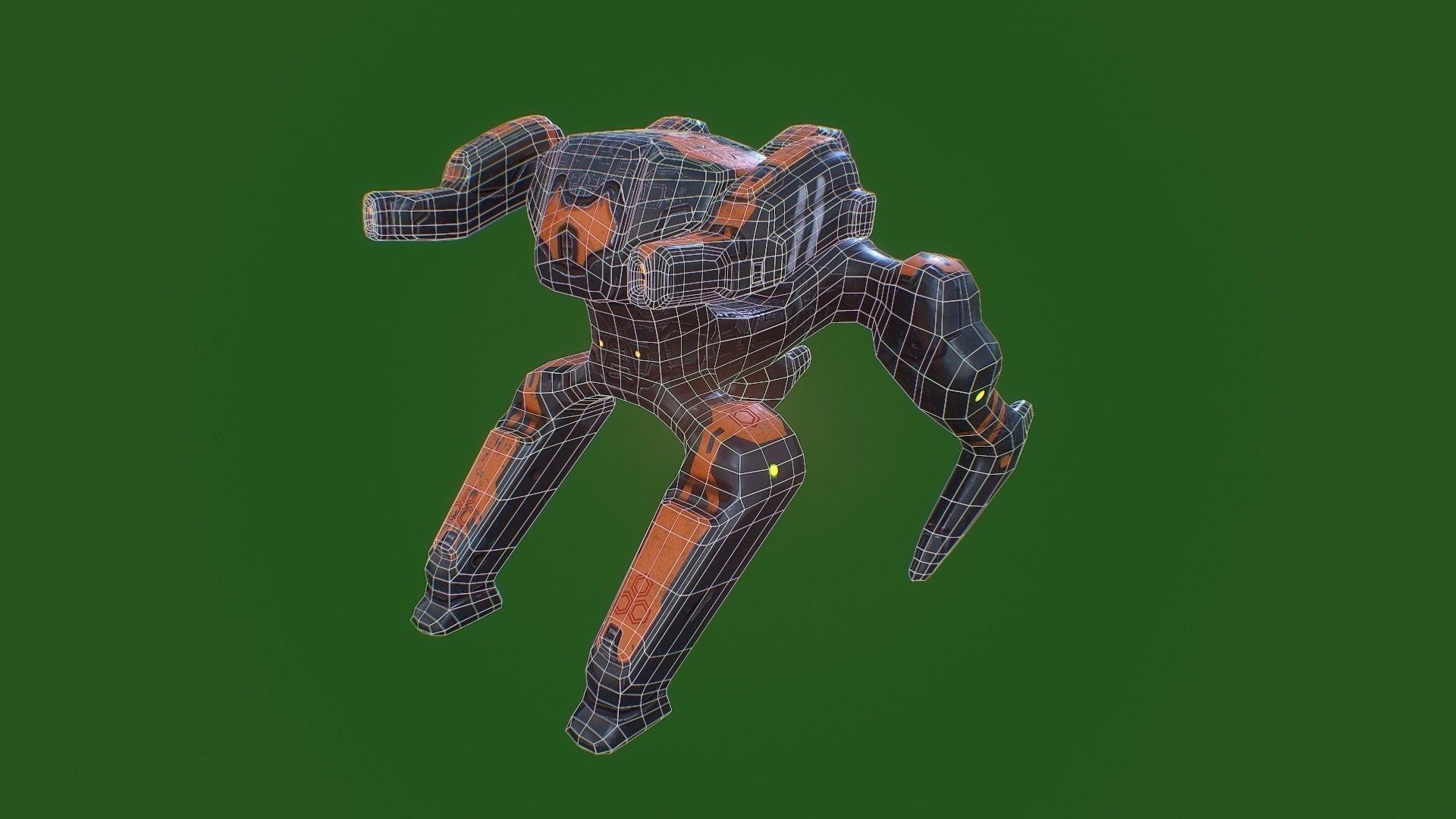 3D model Low poly sci fi war mech VR / AR / low-poly | CGTrader