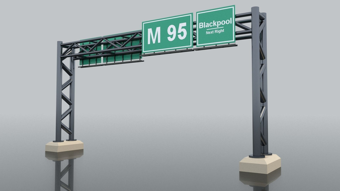 Highway Sign 3D model | CGTrader