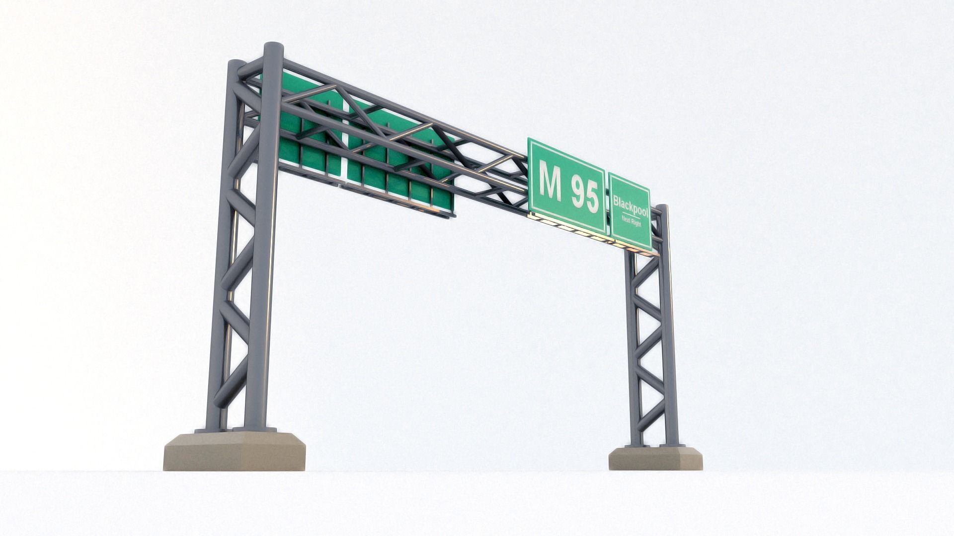 Highway Sign 3D model | CGTrader