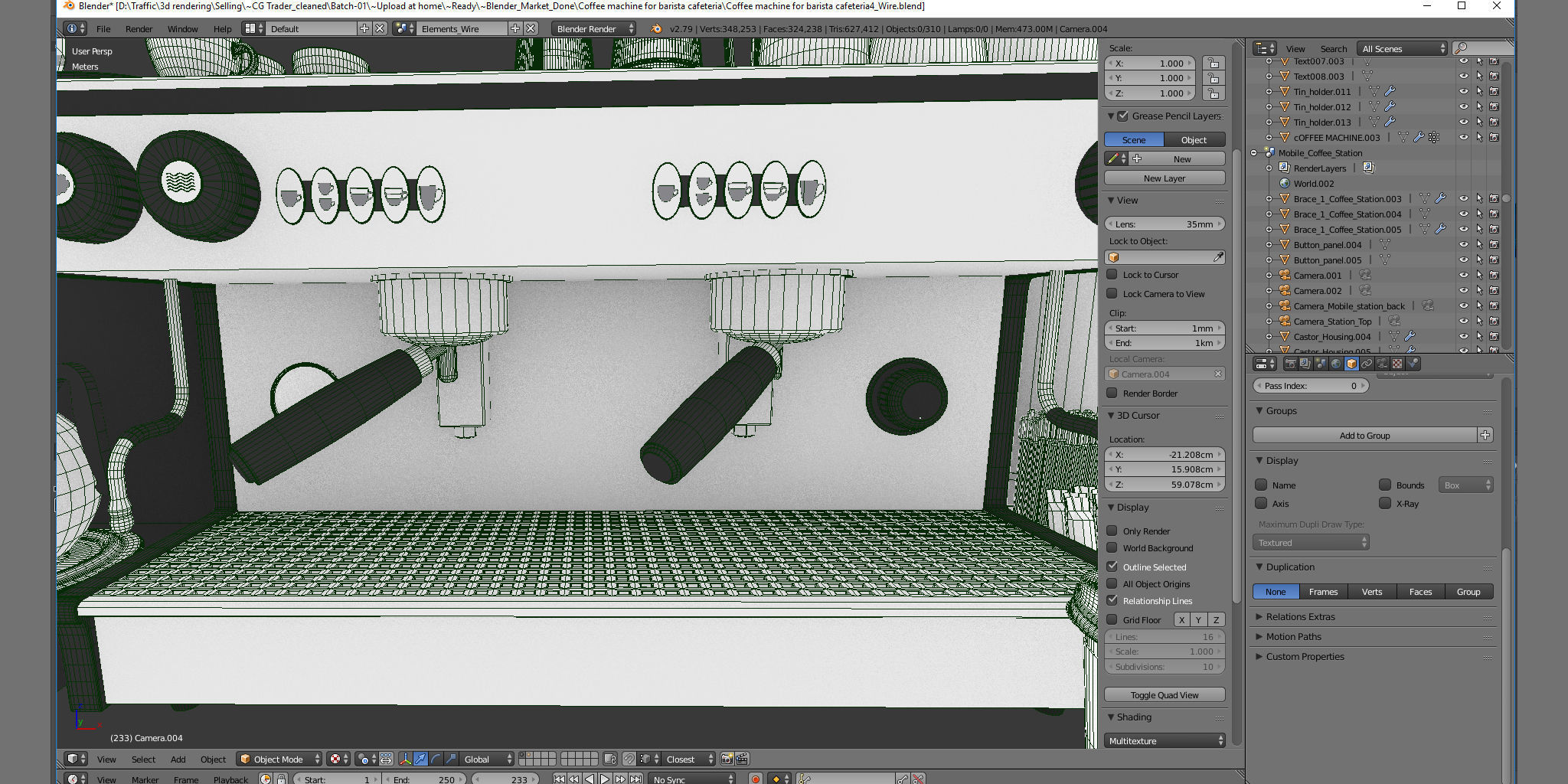 Coffee machine for barista cafeteria 3D model | CGTrader
