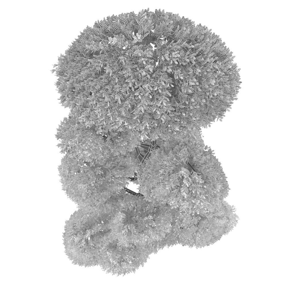 Cutted styled bush buxus 3D model | CGTrader
