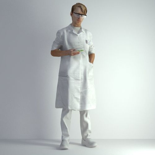 3D Scan Man Scientist 025 3D model | CGTrader