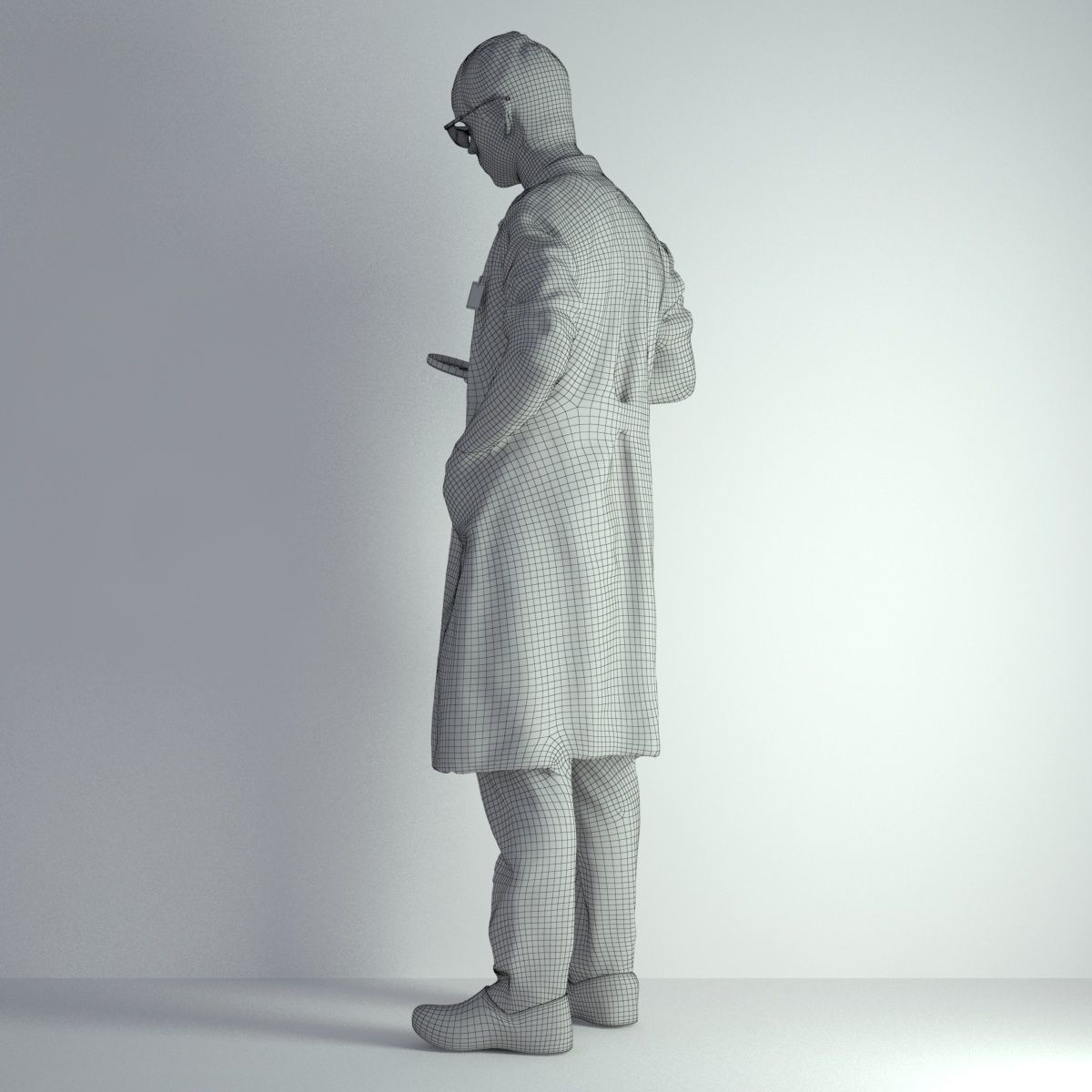 3D Scan Man Scientist 025 3D model | CGTrader