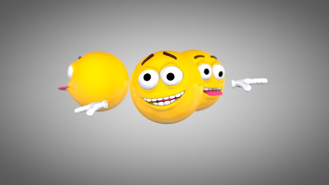 3D model Emoji Rigged Character VR / AR / low-poly rigged | CGTrader