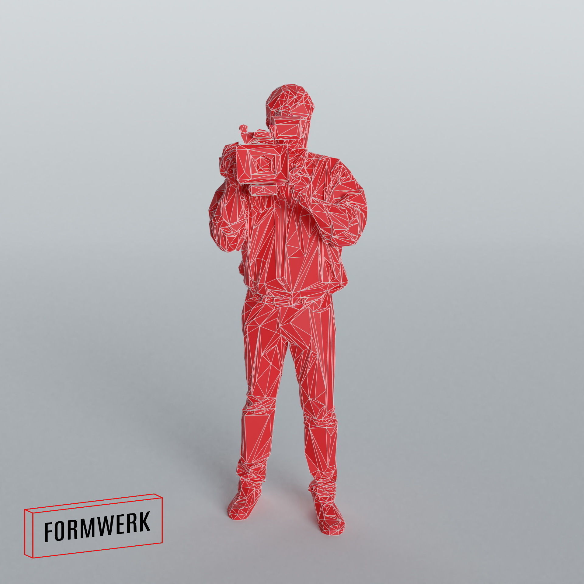 3D model Camera man 03 - Low Poly printable VR / AR / low-poly | CGTrader