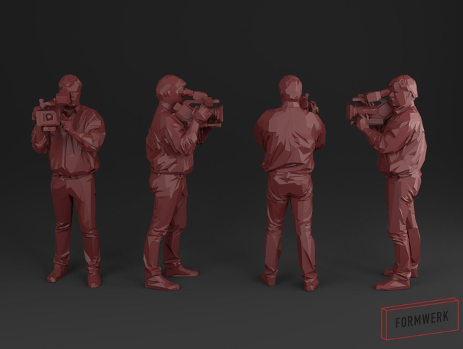 3D model Camera man 03 - Low Poly printable VR / AR / low-poly | CGTrader