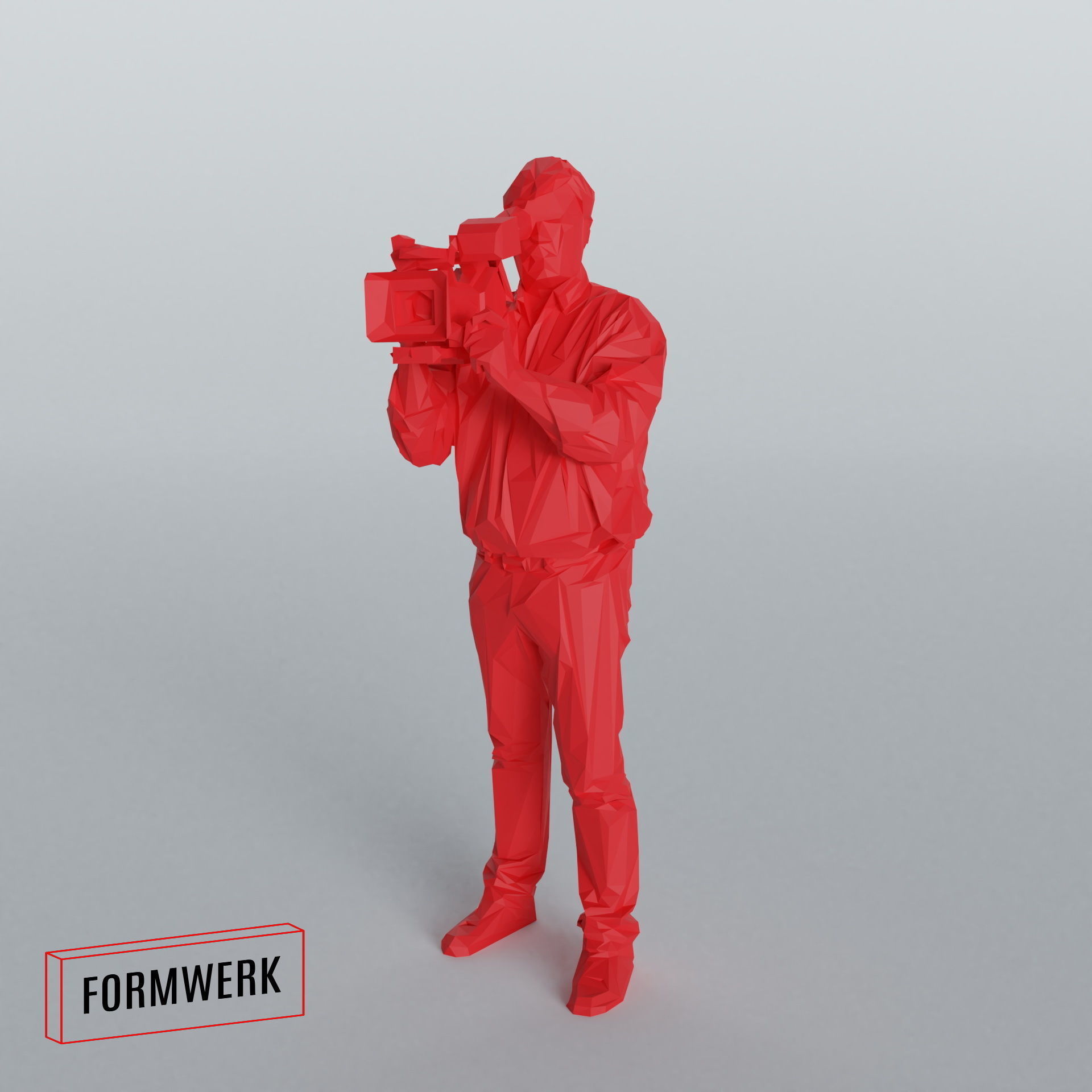 3D model Camera man 03 - Low Poly printable VR / AR / low-poly | CGTrader