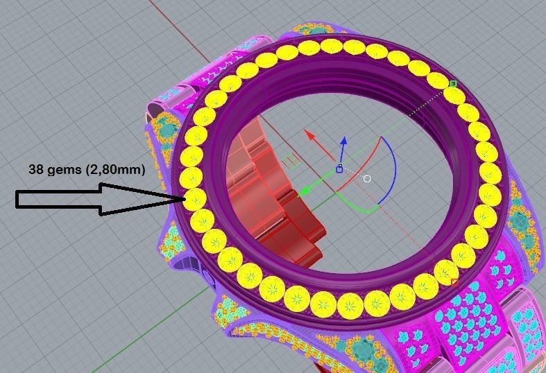 WATCH CROWNED DIAMONDS 3D PRINTABLE 3D model 3D printable | CGTrader