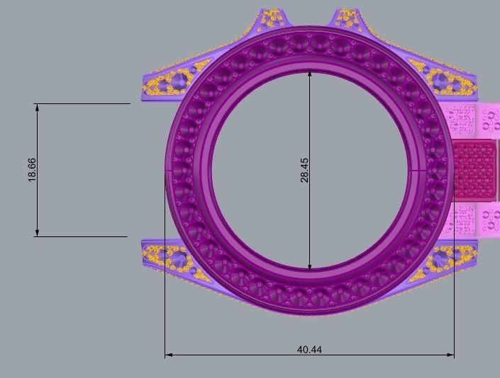 WATCH CROWNED DIAMONDS 3D PRINTABLE 3D model 3D printable | CGTrader