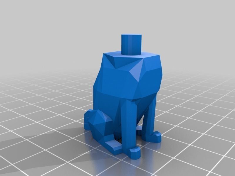 Low poly pug with replaceable head free 3D model 3D printable | CGTrader
