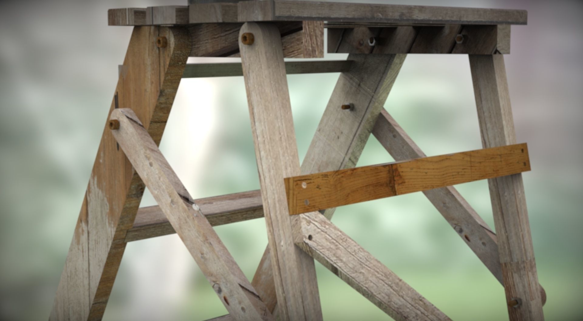 Step Ladder and Props 3D model | CGTrader