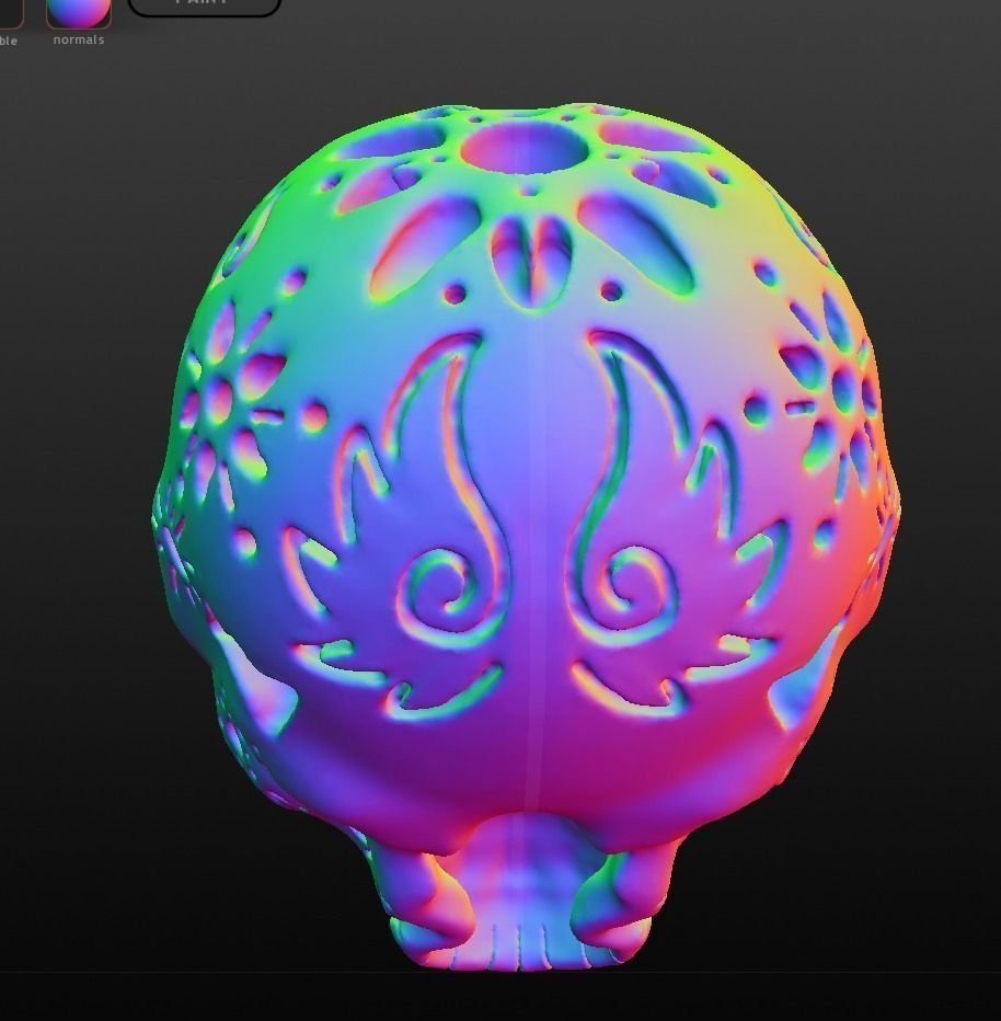 Patterned Skull 3D model 3D printable | CGTrader