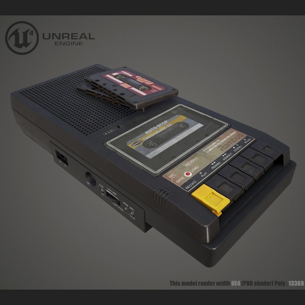 3D model Vintage Cassette Player VR / AR / low-poly | CGTrader