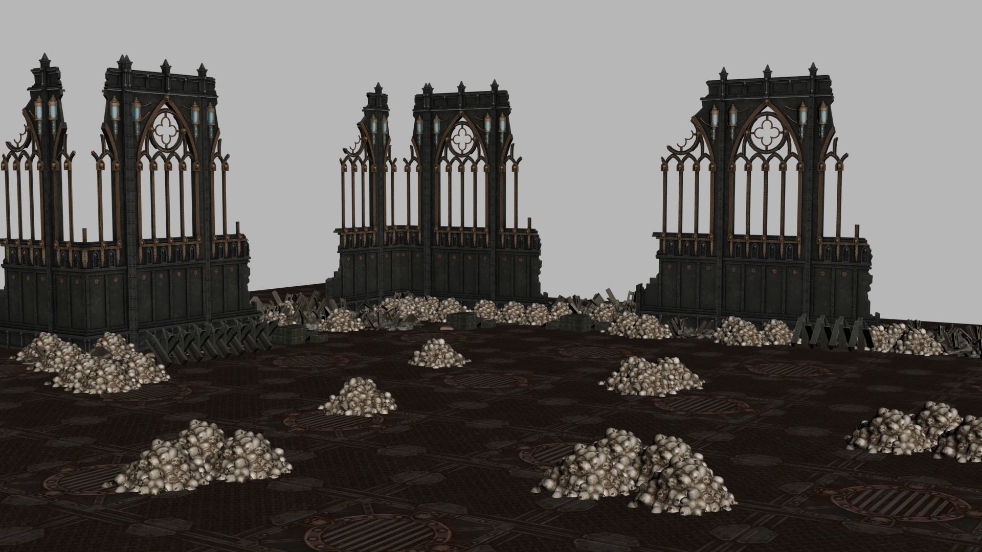 3D model Shrine of the Aquila Ruin Backdrop Set VR / AR / low-poly ...