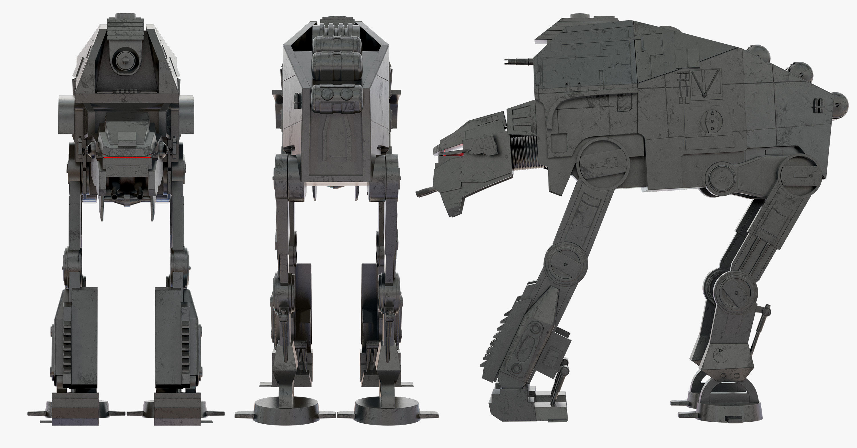 AT-M6 Star Wars All Terrain MegaCaliber Six RIGGED 3D model rigged ...