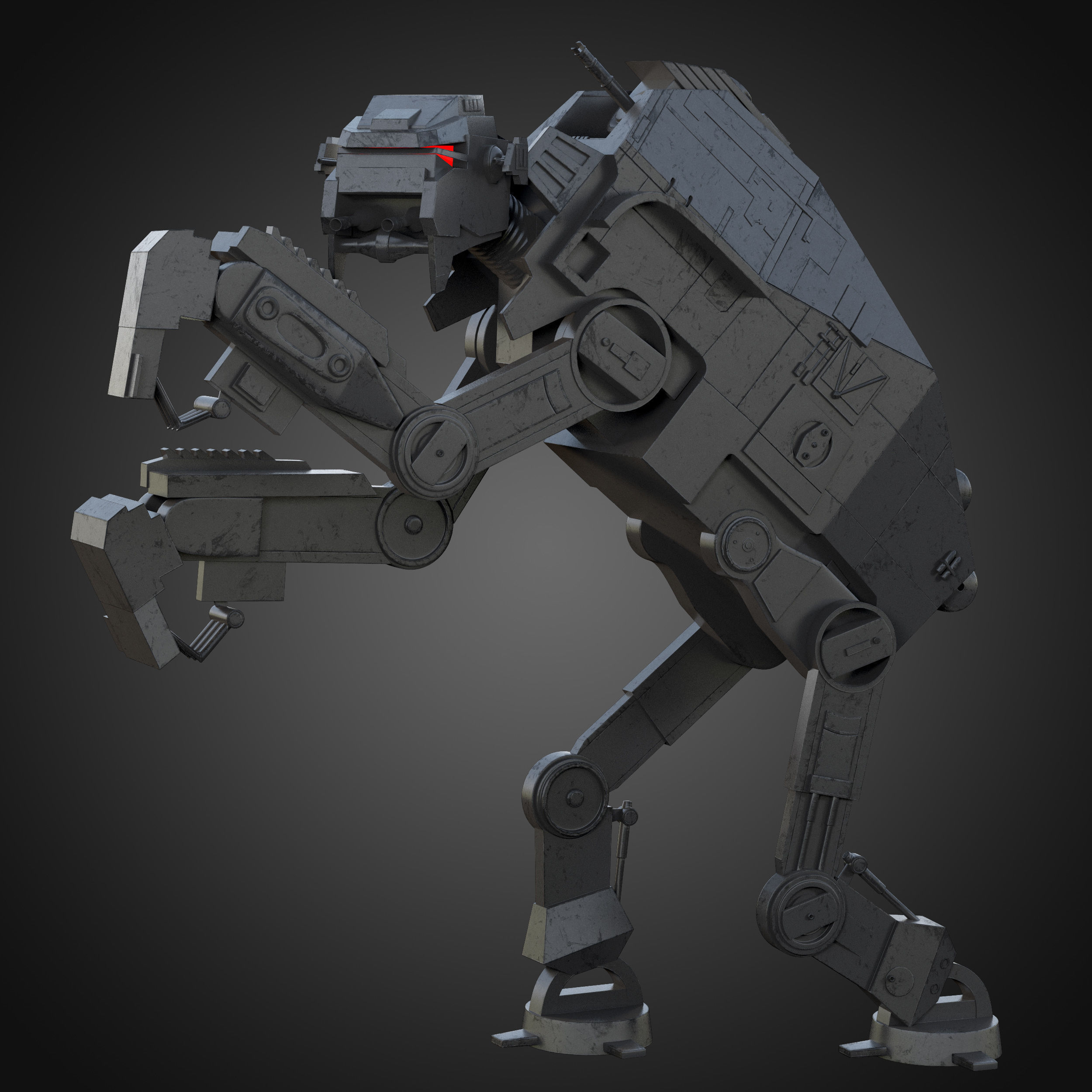 AT-M6 Star Wars All Terrain MegaCaliber Six RIGGED 3D model rigged ...