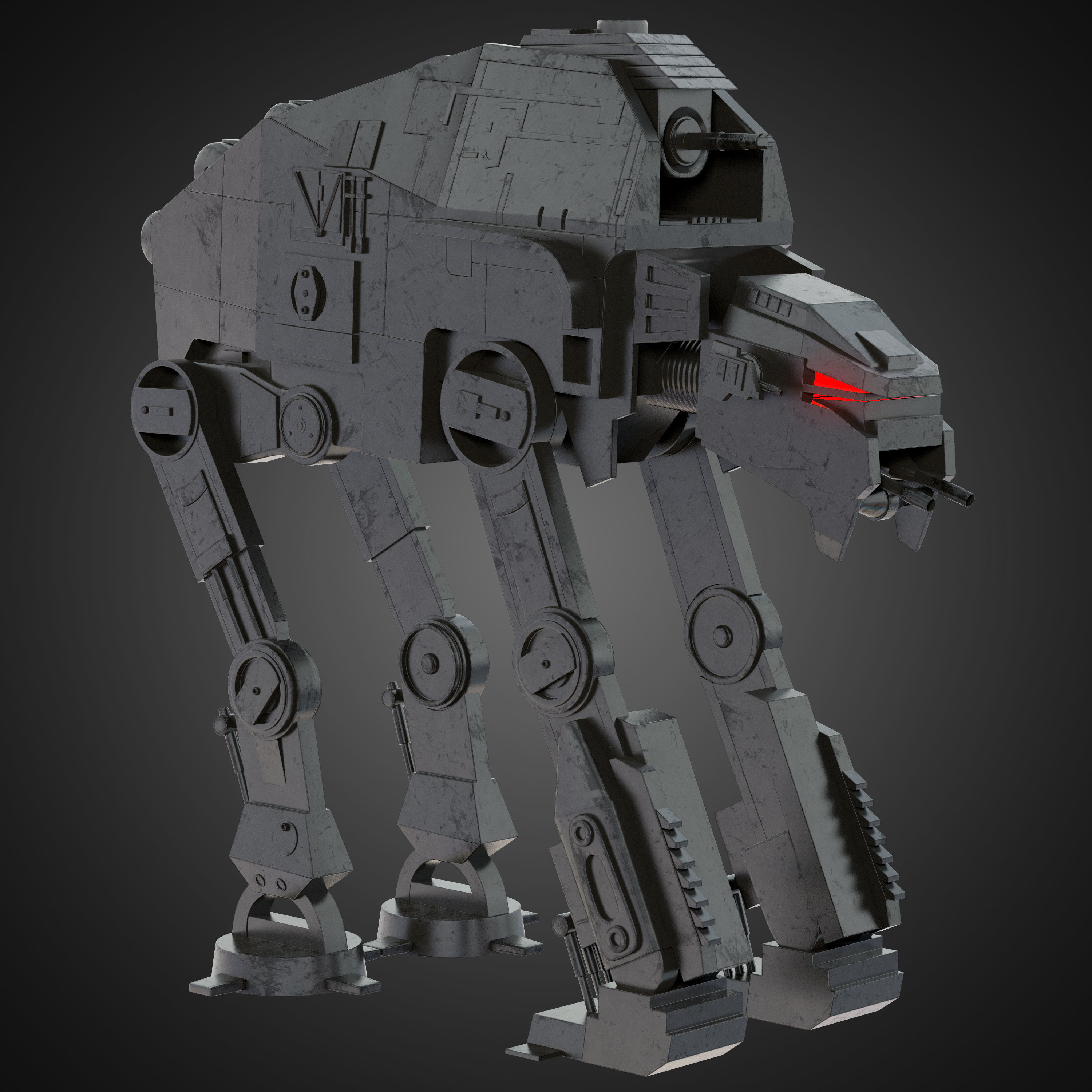 AT-M6 Star Wars All Terrain MegaCaliber Six RIGGED 3D model rigged ...