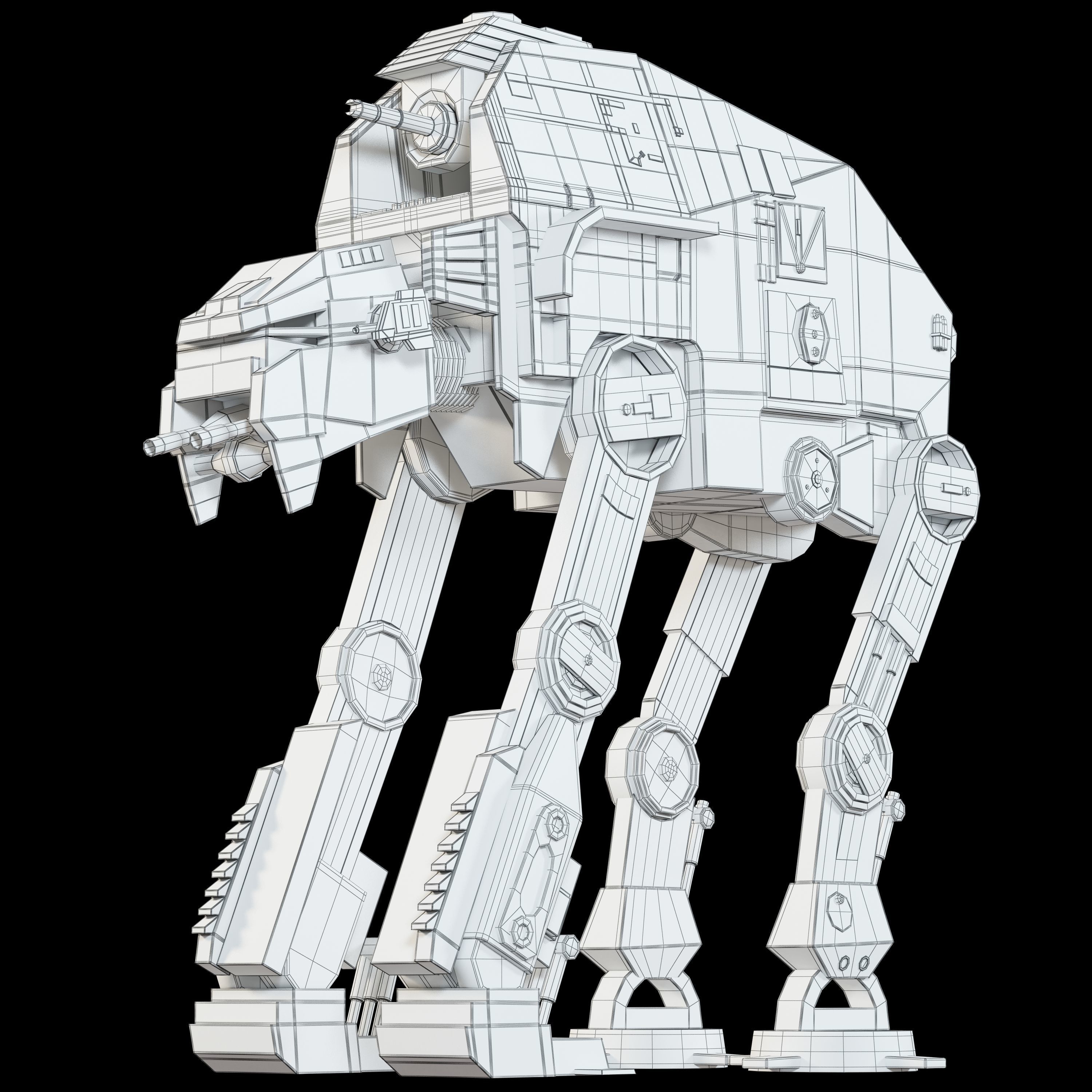 AT-M6 Star Wars All Terrain MegaCaliber Six RIGGED 3D model rigged ...
