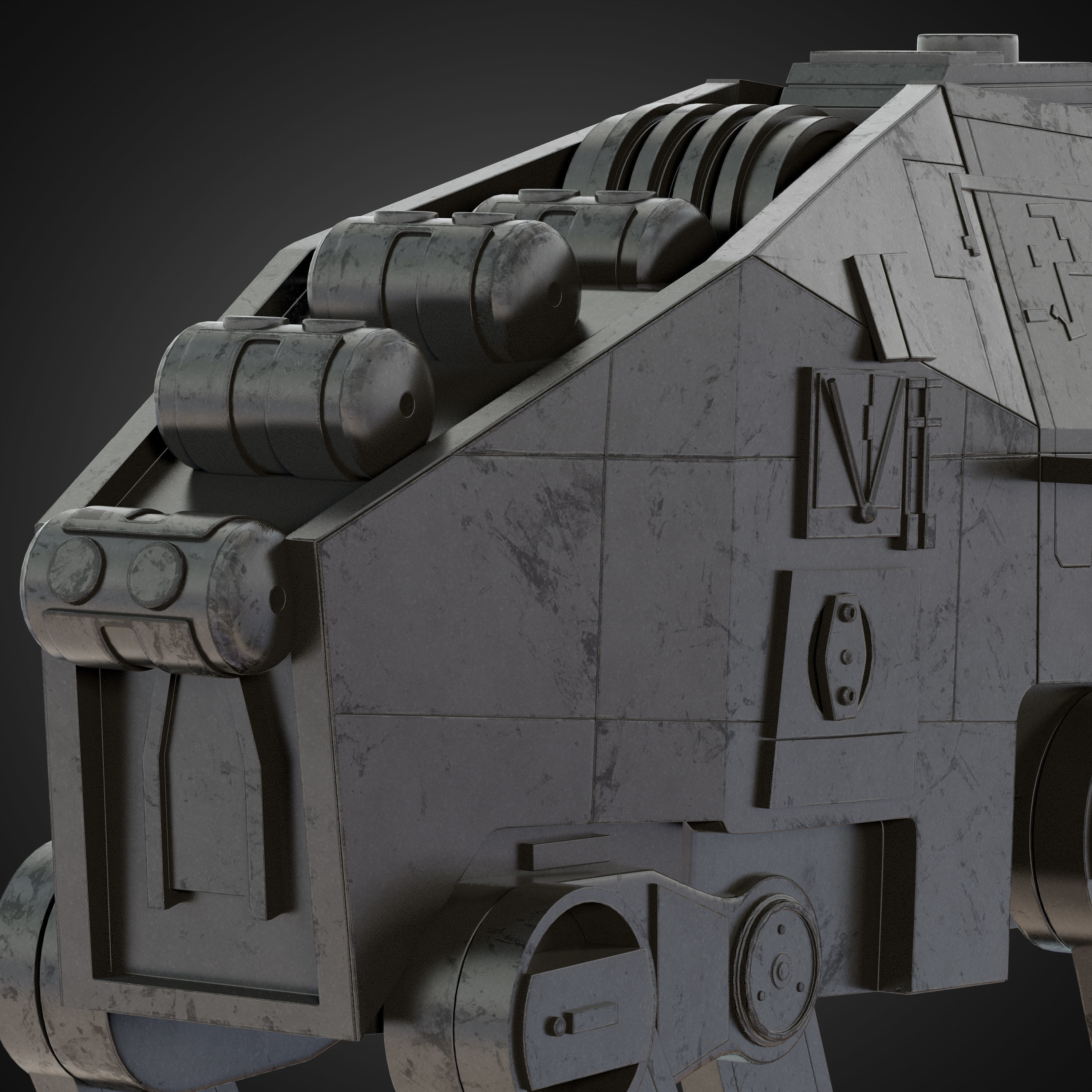 AT-M6 Star Wars All Terrain MegaCaliber Six RIGGED 3D model rigged ...