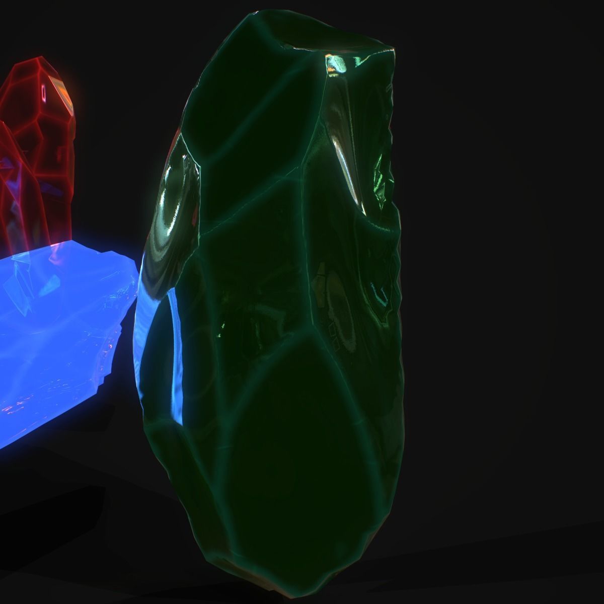 3D model Magic stones and cristal PBR Colcection VR / AR / low-poly ...