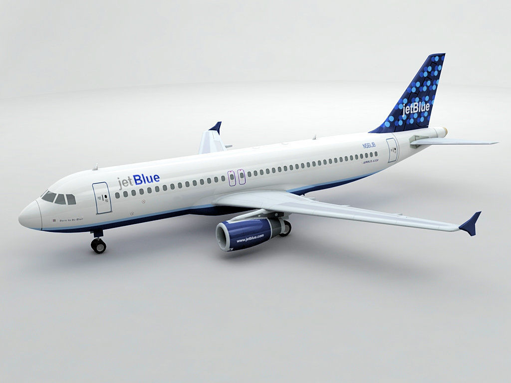 Airbus A320 Airliner - Jet Blue 3D model | CGTrader