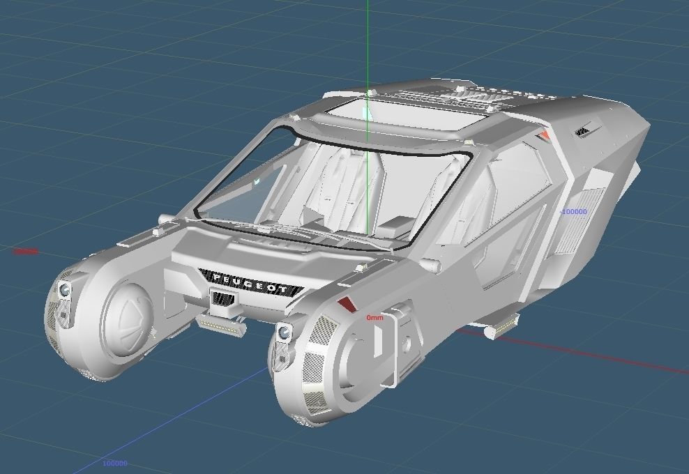 Blade-Runner 2049 Peugeot Police Spinner update 3D model | CGTrader